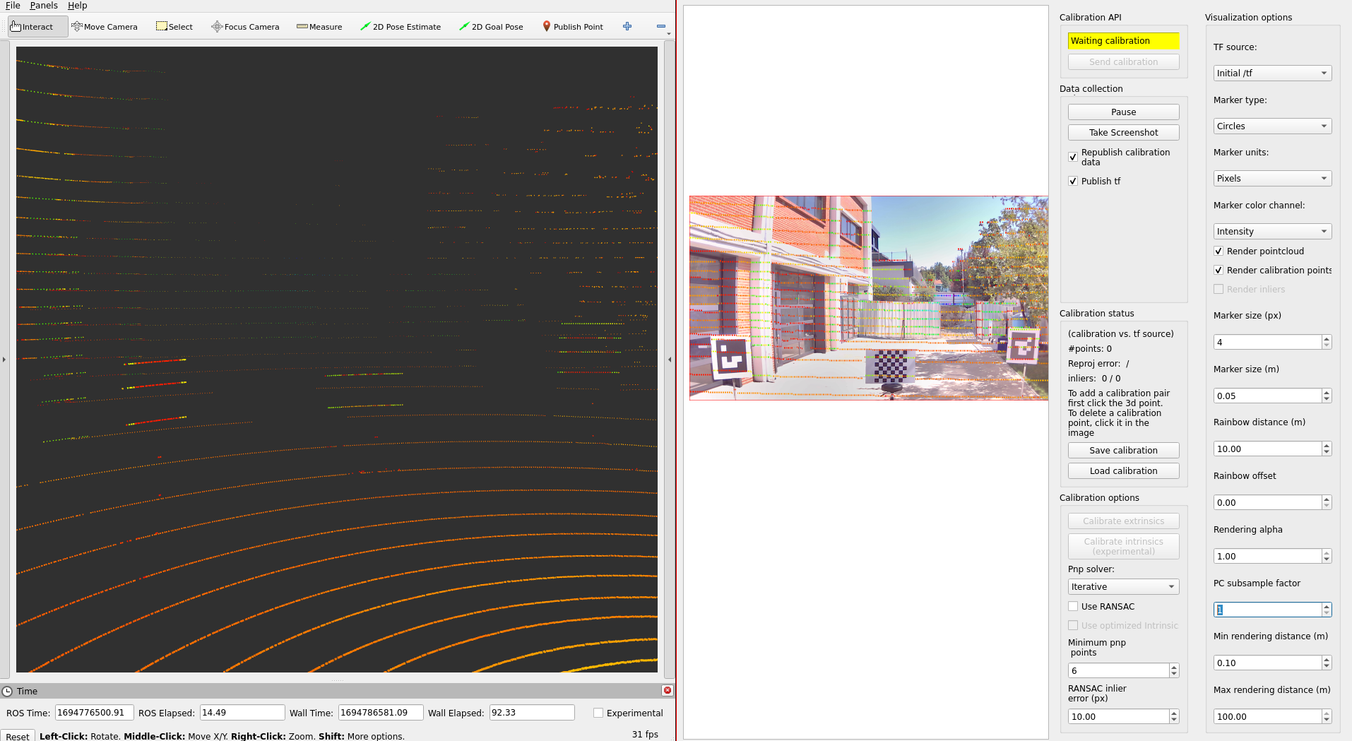 Lidar-Camera calibration - Autoware Documentation